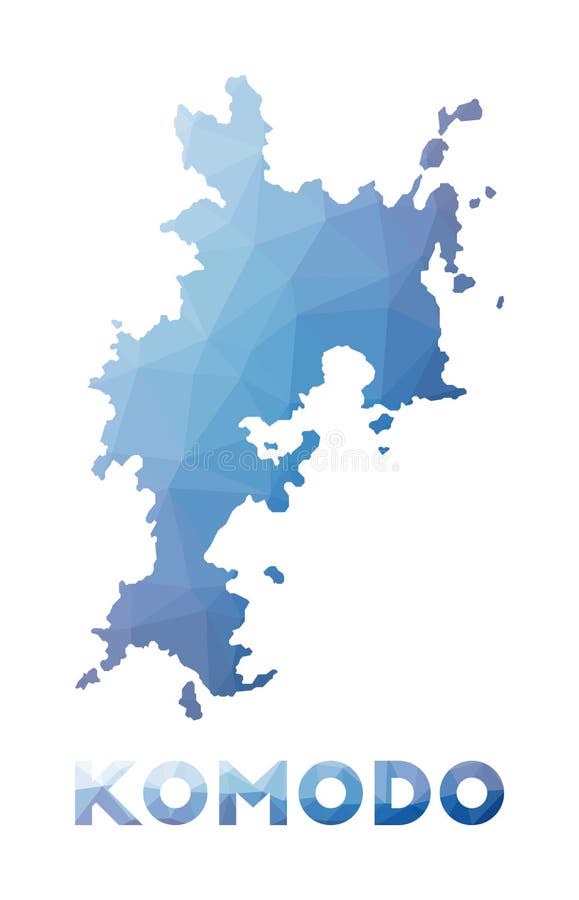 Low poly map of Komodo. stock vector. Illustration of mesh - 235262178