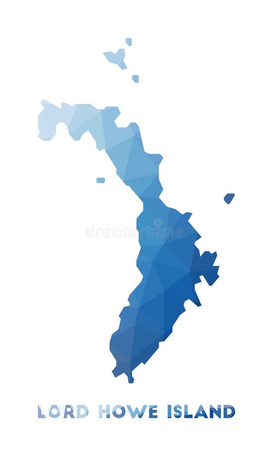 Low Poly Map of Lord Howe Island. Stock Vector - Illustration of banner ...