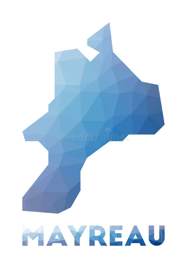 Low poly map of Mayreau. stock vector. Illustration of polygonal ...
