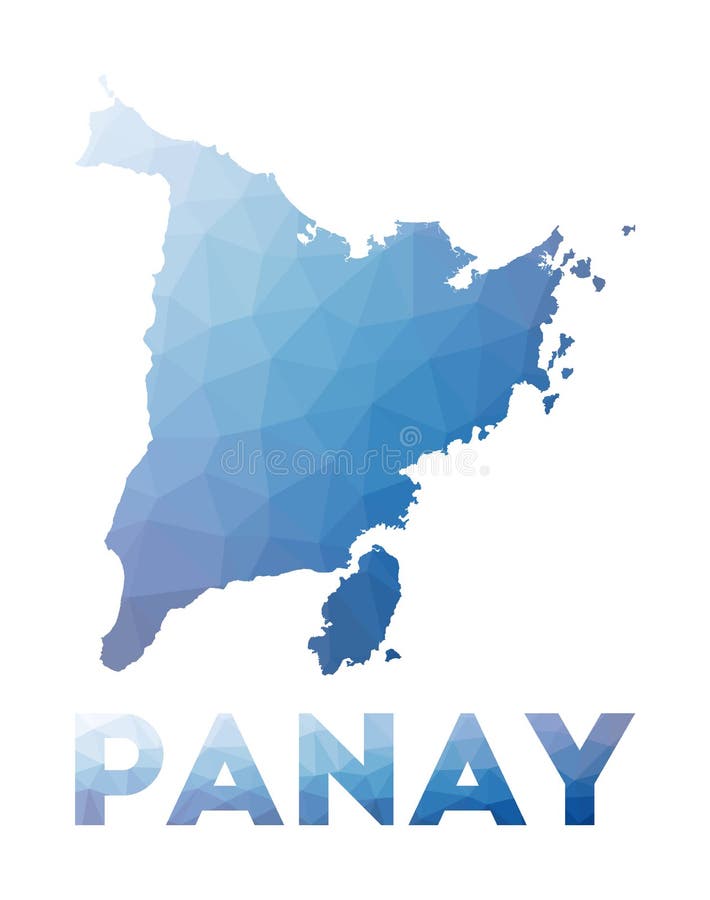 Low poly map of Panay. stock vector. Illustration of infographic ...
