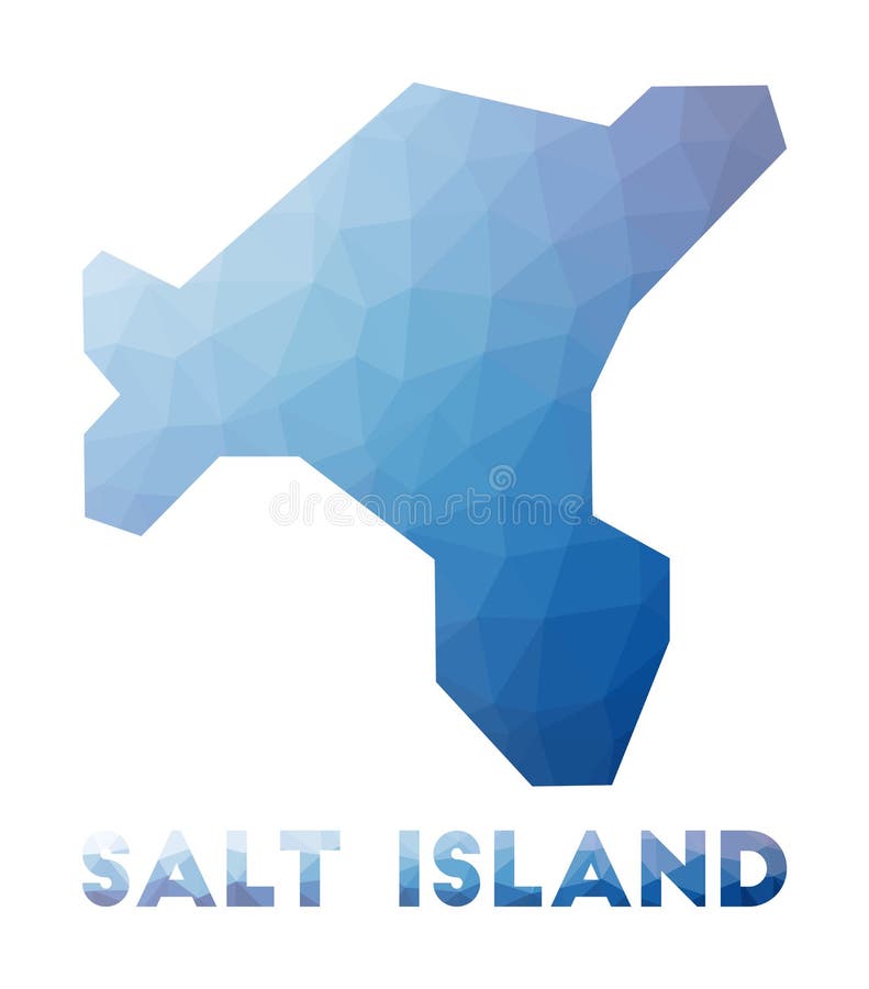 Low Poly Map of Salt Island. Stock Vector - Illustration of geometric ...