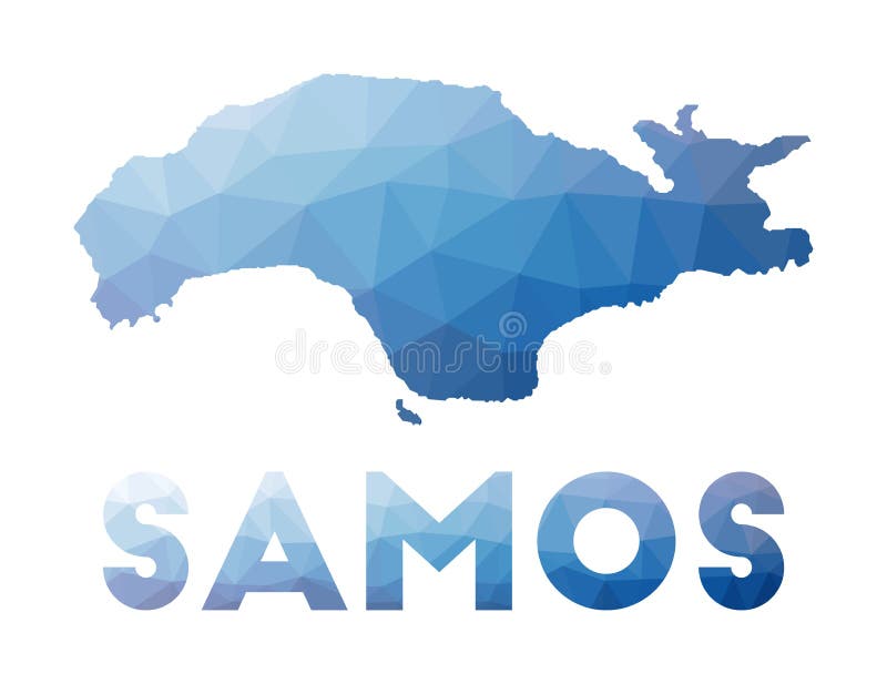 Samos map. stock illustration. Illustration of insignia - 92730844