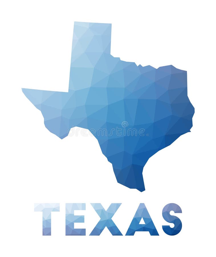 Low Poly Map of Texas State USA. Polygonal Shape Vector Illustration ... Low Poly Map of Texas State USA. Polygonal Shape Vector Illustration ...