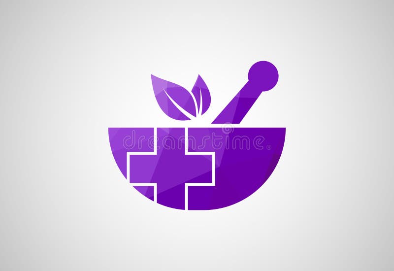 Low Poly and Medical Ayurvedic Logo Design, Vector Illustration Stock ...