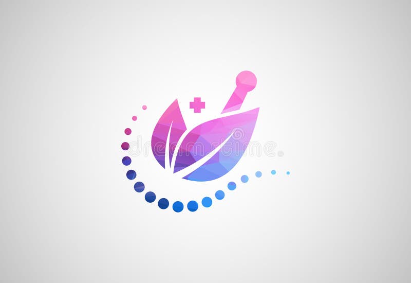 Low Poly and Medical Ayurvedic Logo Design, Vector Illustration Stock ...