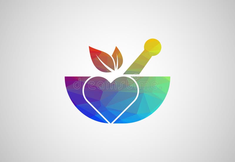 Low Poly and Medical Ayurvedic Logo Design, Vector Illustration Stock ...