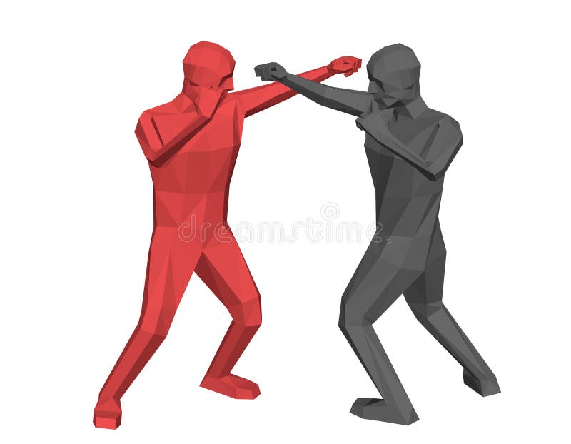 Fighting Isolated Icon. Simple Element Illustration from Humans Concept ...