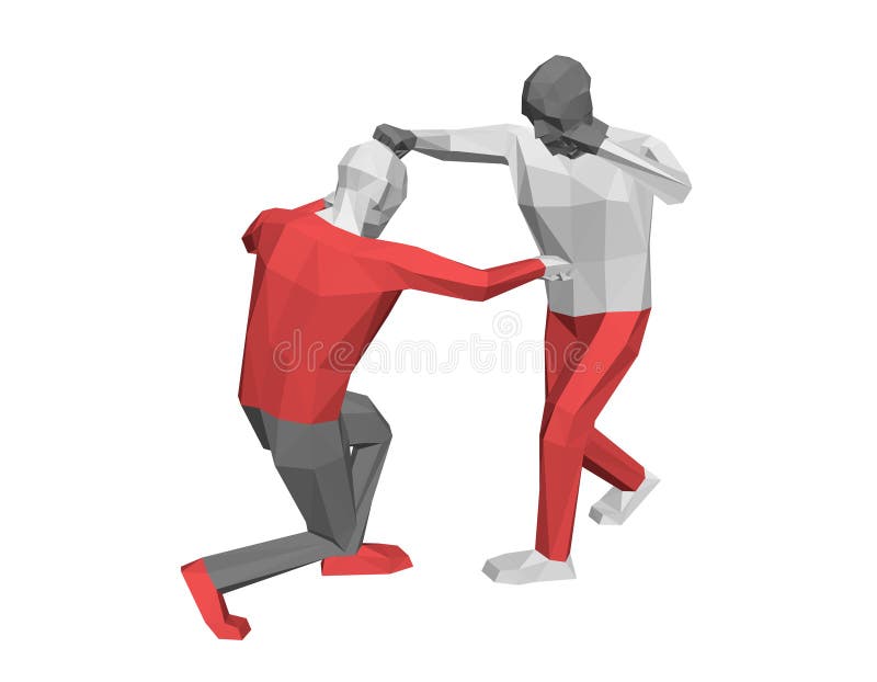 Fighting Isolated Icon. Simple Element Illustration from Humans Concept ...