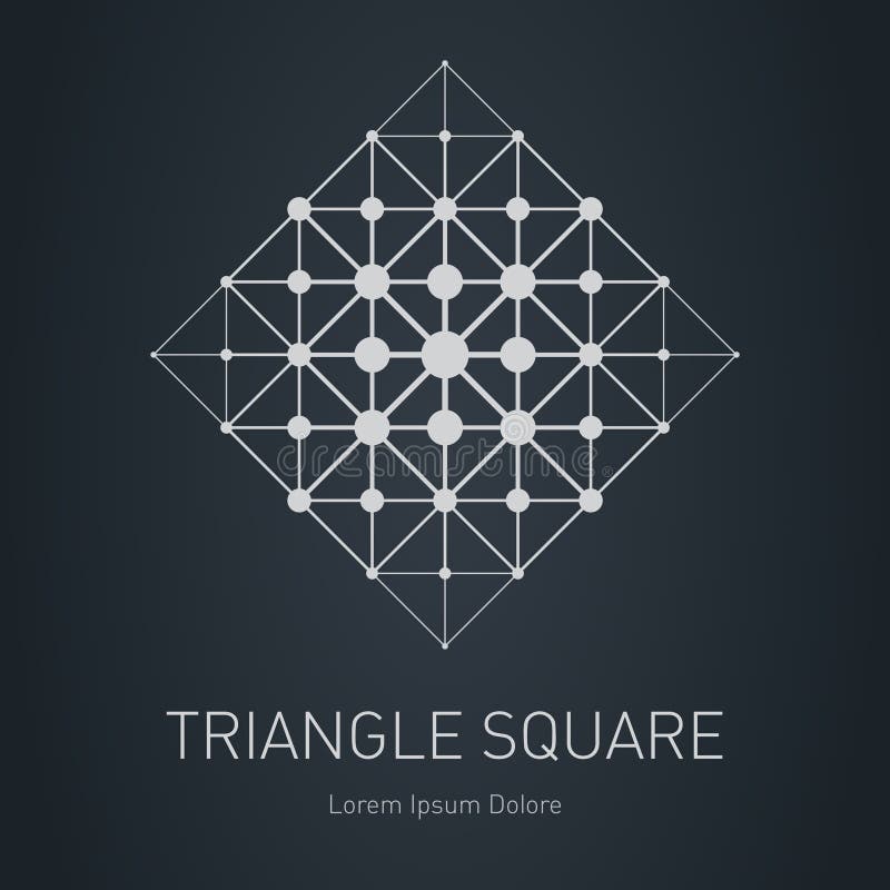 Low-poly Mesh. Modern Stylish Logo. Design Element with Squares ...