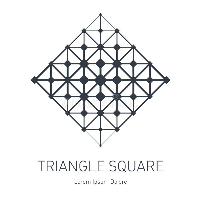 The Low-poly Mesh. Modern Stylish Logo. Design Element with Squares ...