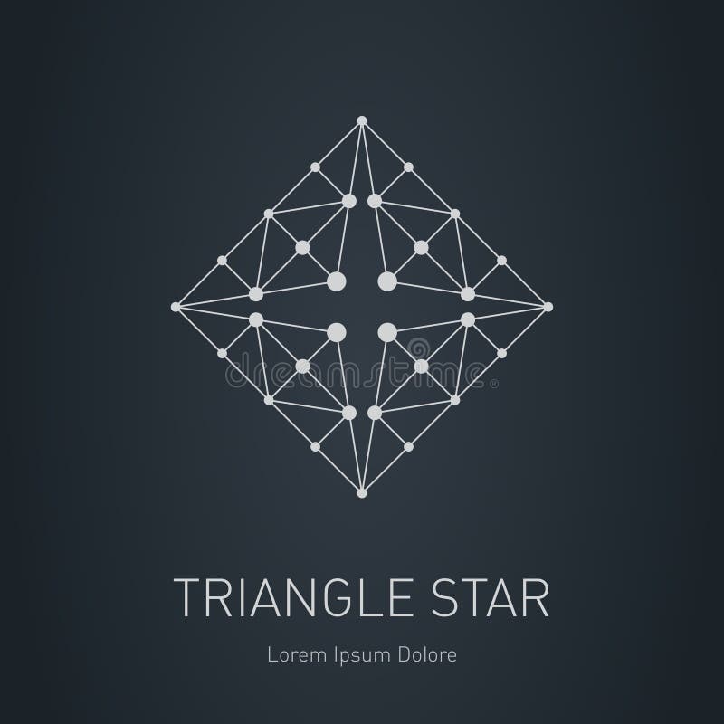 The Low-poly Mesh. Star - Modern Stylish Logo Stock Vector ...