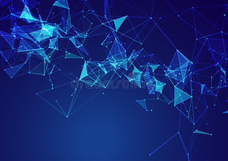 Low Poly Network Communications Background Stock Vector - Illustration ...