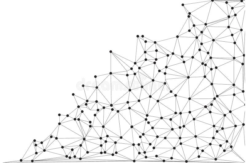 Low Poly Network Design. Stylized 3D Connection Nodes and Web ...