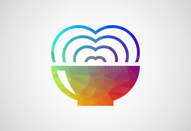 Low Poly and Noodle Logo Template, Vector Illustration Stock ...