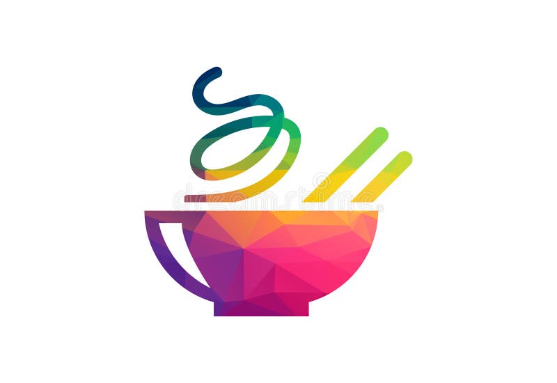 Low Poly and Noodle Logo Template, Vector Illustration Stock ...