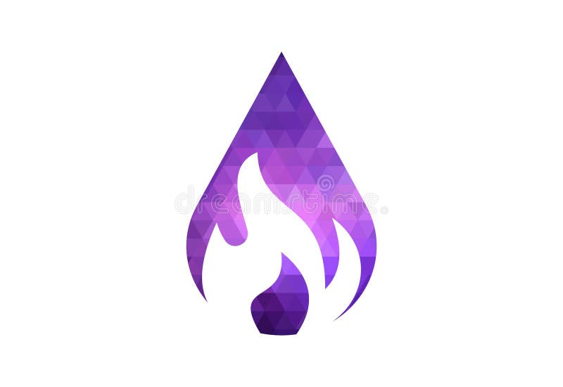 Low Poly and Oil and Gas Logo Design, Vector Design Concept Stock ...