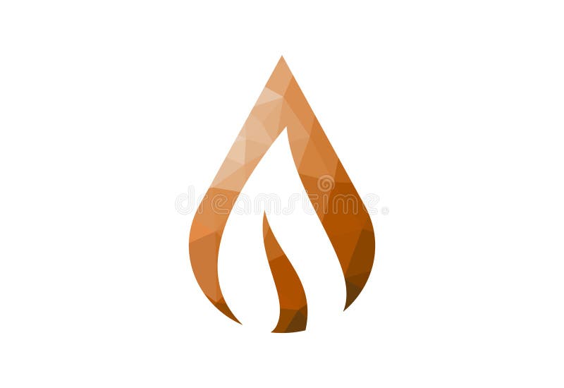 Low Poly and Oil and Gas Logo Design, Vector Design Concept Stock ...