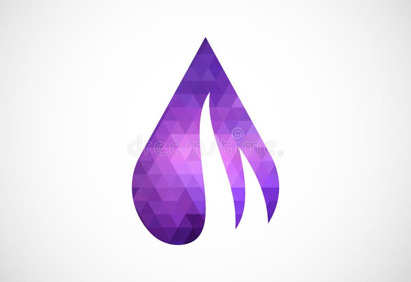 Low Poly and Oil and Gas Logo Design, Vector Design Concept Stock ...