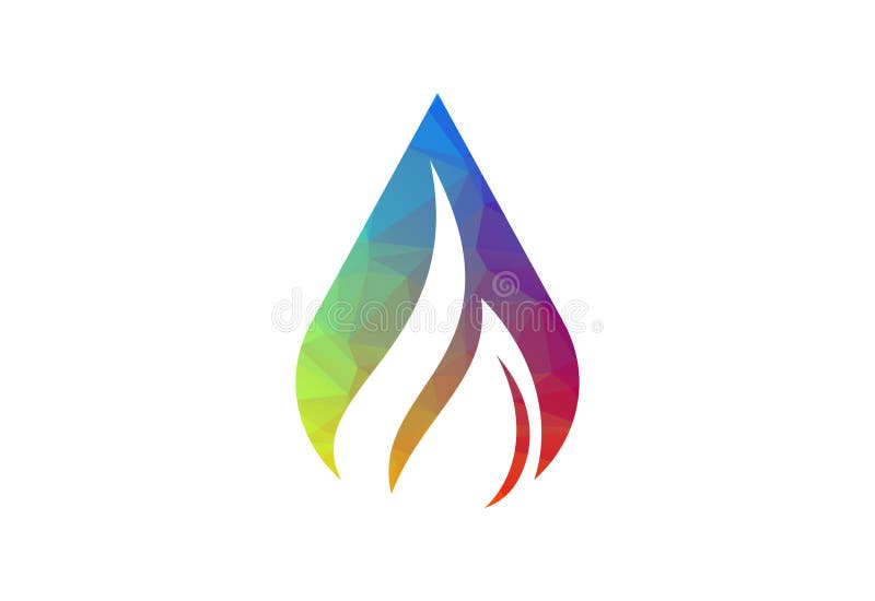 Low Poly and Oil and Gas Logo Design, Vector Design Concept Stock ...