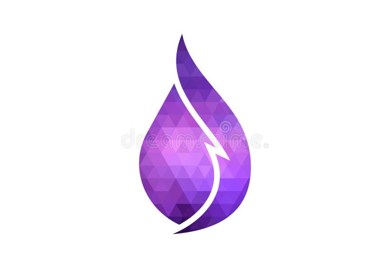 Low Poly and Fire Flame Logo Design, Vector Illustration Stock ...