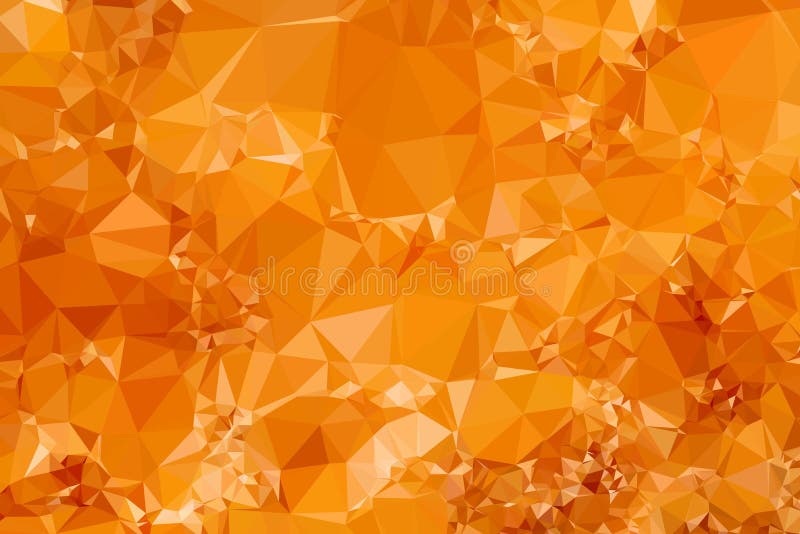 Low Poly Orange Triangular Abstract Background Stock Illustration ...