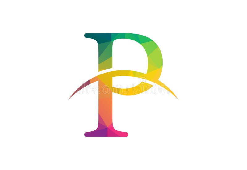 Low Poly and P Letter Logo Design, Vector Illustration Stock ...