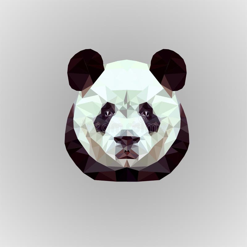 Low poly panda stock vector. Illustration of teddy, poly - 94015073
