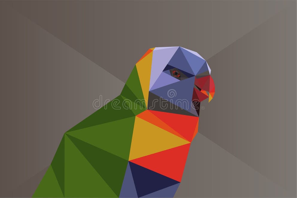 Low poly parrot stock vector. Illustration of natural - 49839845