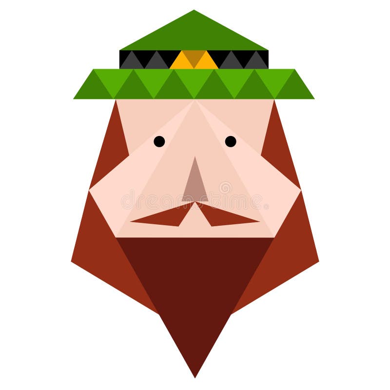 Low poly patrick day elf stock vector. Illustration of triangle - 141513780