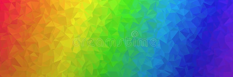 Low Poly Polygon Background in Colorful Rainbow Colors Stock ...