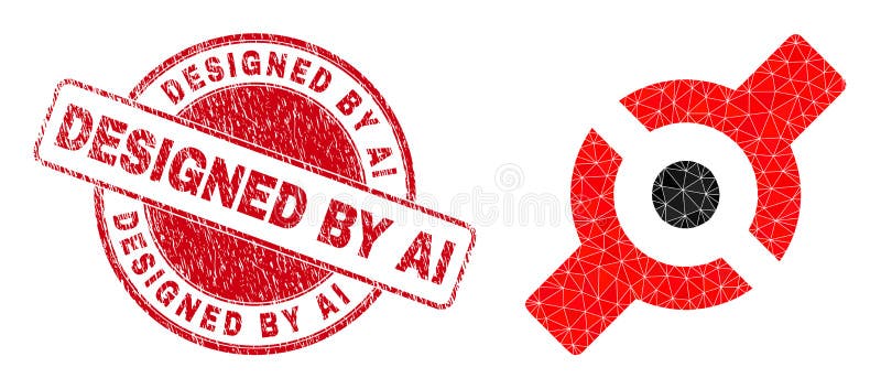 Distress Designed by Ai Round Stamp and Artificial Joint Triangle Icon ...