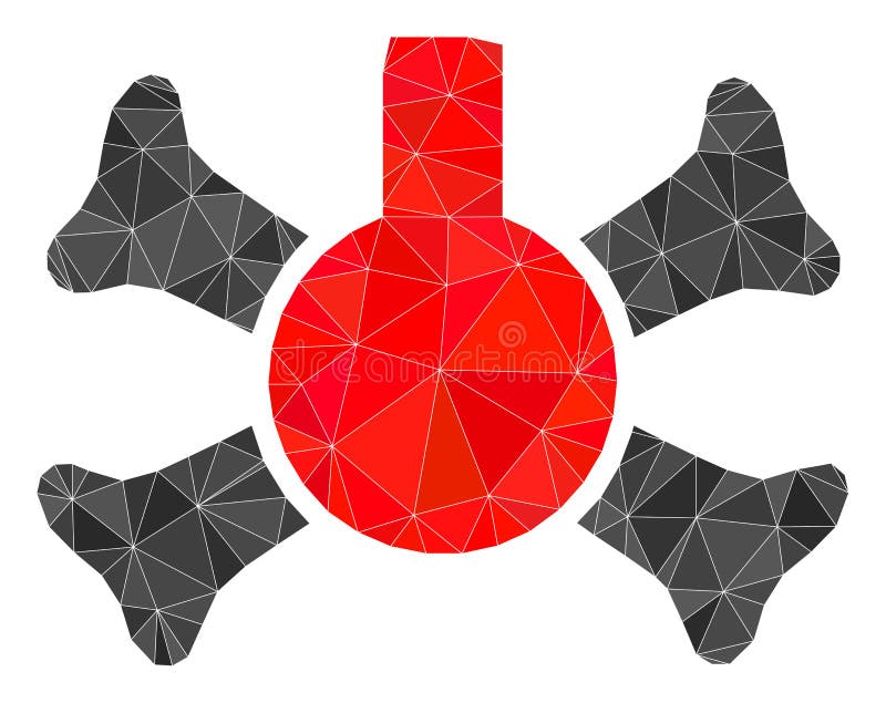 Poison Flask Triangle Mocaic Icon Stock Vector - Illustration of poison ...