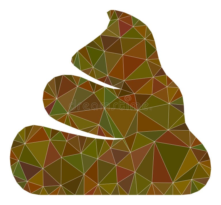Shit Polygonal Mocaic Icon stock vector. Illustration of excrement ...