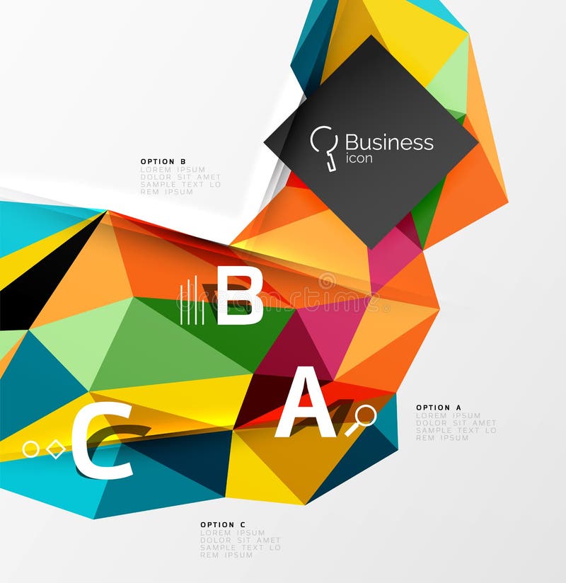 Low Poly Polygonal Triangle Abstract Background Stock Vector ...