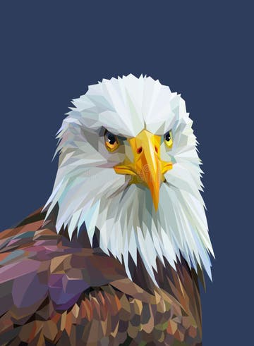 Geometric Polygon Eagle Stock Illustrations – 341 Geometric Polygon ...