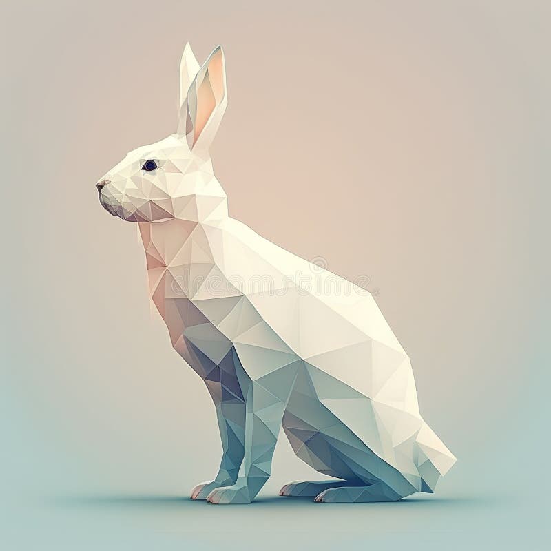 Low Poly Rabbit. Polygonal Hare. Vector Illustration Stock Illustration ...