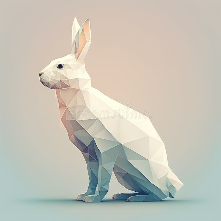 Low Poly Rabbit. Polygonal Hare. Vector Illustration Stock Illustration ...