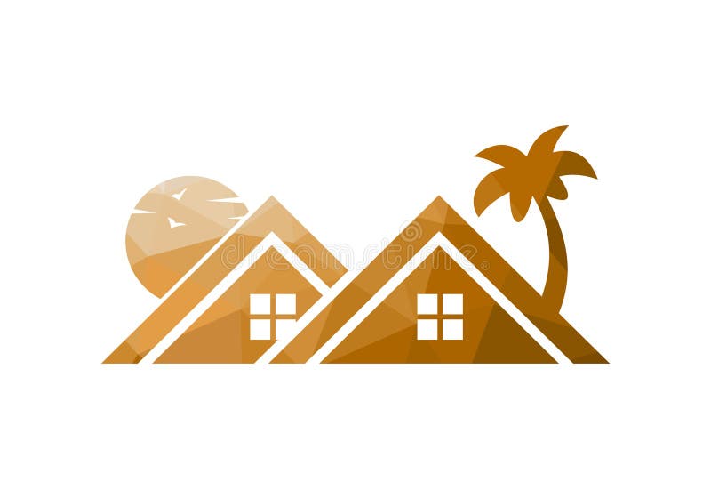 Low Poly and House Logo Design, Vector Design Illustration Stock Vector ...