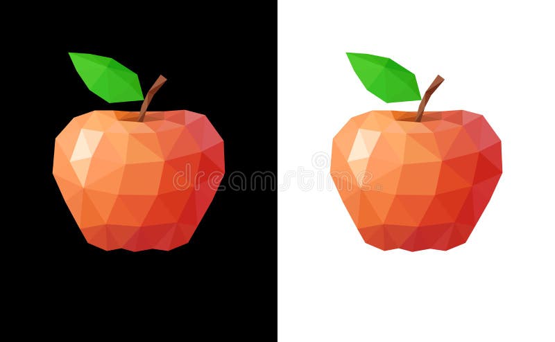 Red Apple Vector Icons Triangles Stock Illustrations – 2 Red Apple ...