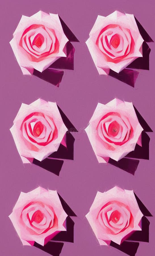 Low Poly Rose - Stylized Digital Art Stock Illustration - Illustration ...