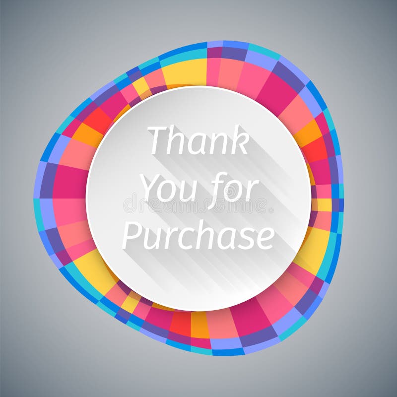 Low Poly Round Thank You Banner Stock Vector - Illustration of modern ...