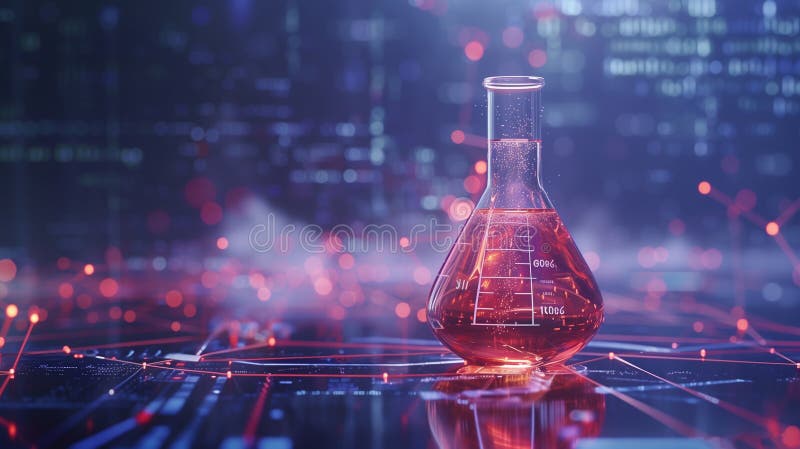 Low Poly Science Chemical Glass Flasks, Future Technology Medicine ...