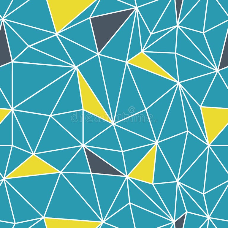Low Poly Seamless Repeat Pattern. Triangular Facets. Vector Pattern Stock Vector - Illustration ...