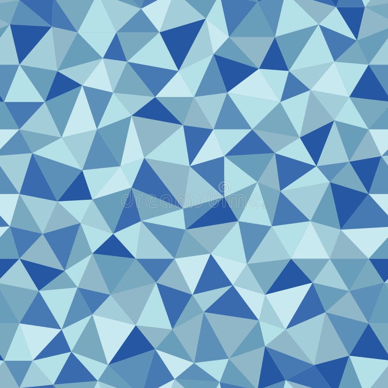 Low Poly Seamless Vector Pattern with 10 Shades of Blue Stock Vector ...