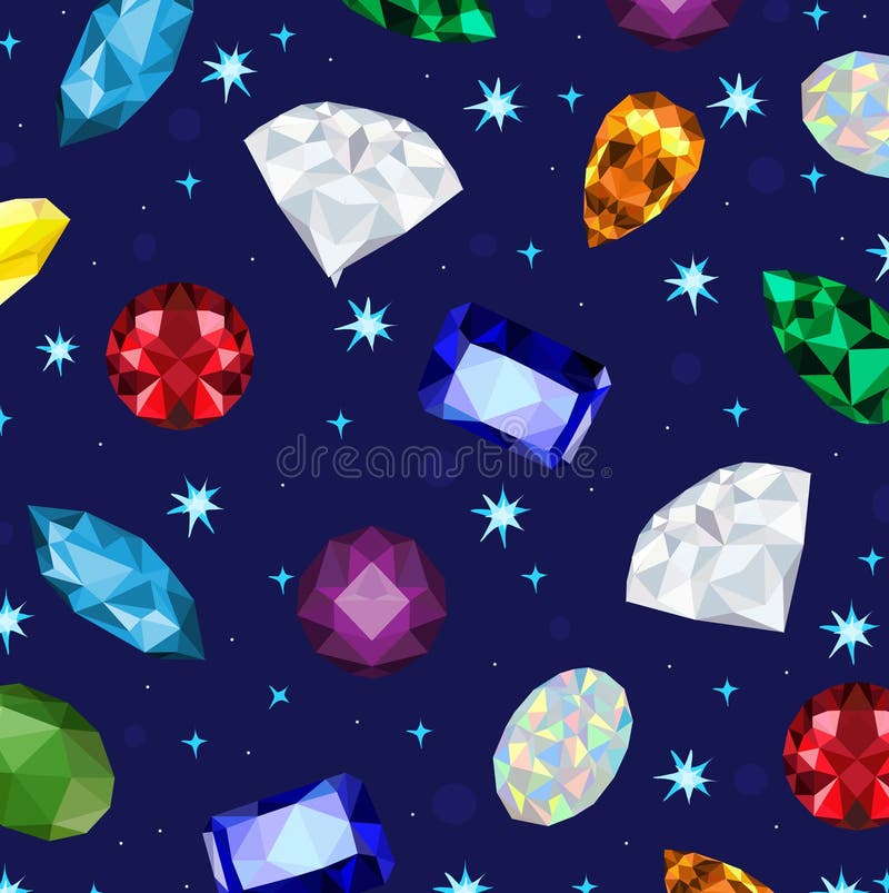 Low Poly Set of Gem,jewel ,crystal Background Texture,geometric Concept ...