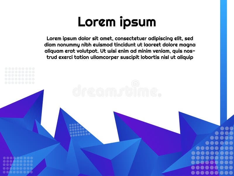 Low Poly Shape Design Blue for Banner Vector. Stock Vector ...