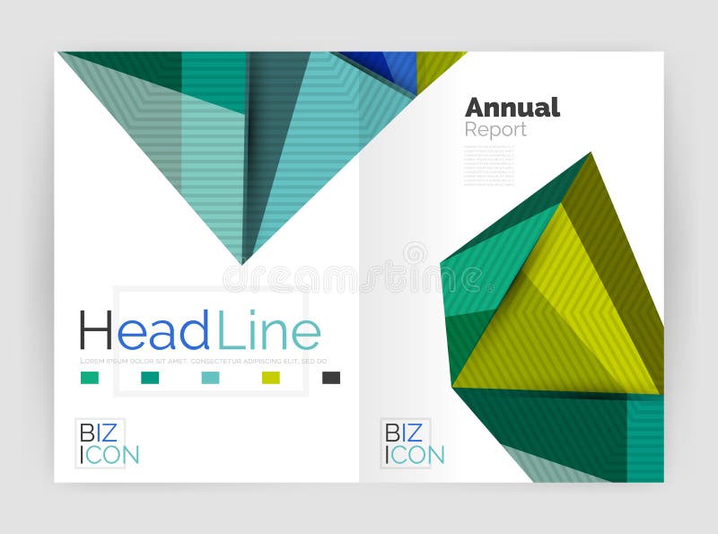 Low Poly Shapes Design for Business Brochure Template Stock Vector ...