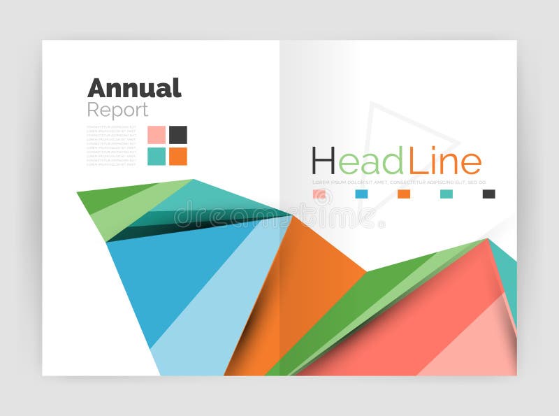 Low Poly Shapes Design for Business Brochure Template Stock Vector ...