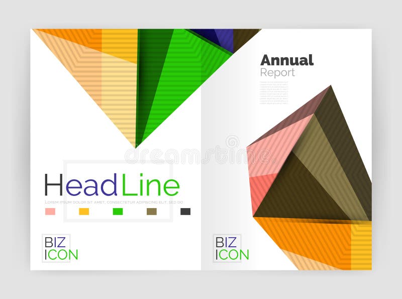 Low Poly Shapes Design for Business Brochure Template Stock Vector ...