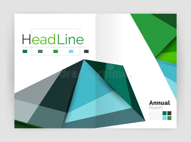 Low Poly Shapes Design for Business Brochure Template Stock Vector ...
